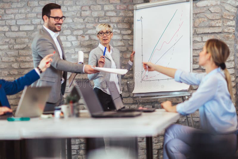 Business Team Meeting Working Presentation Concept Stock Image - Image ...