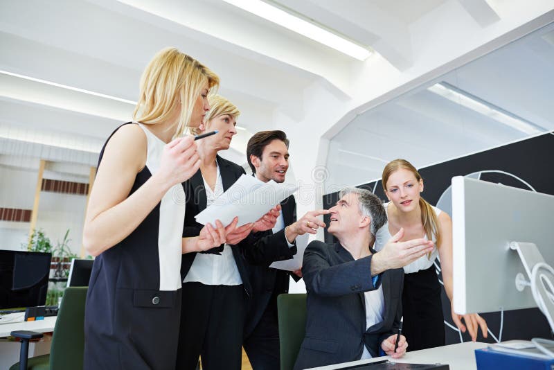 Business Team in Office with Broken Stock Photo - Image of corporate ...