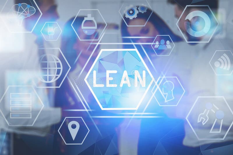 Business Team in Office, LEAN Digital Interface Stock Photo - Image of ...