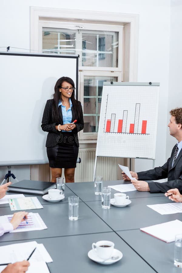 Business Team in Office Meeting Presentation Stock Image - Image of ...