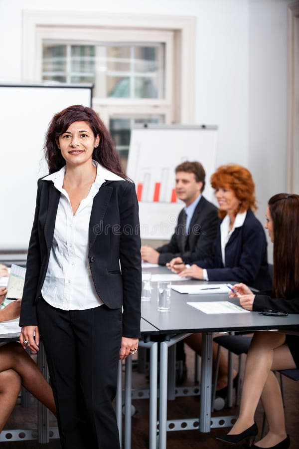 Business Team in Office Meeting Presentation Conference Stock Photo ...