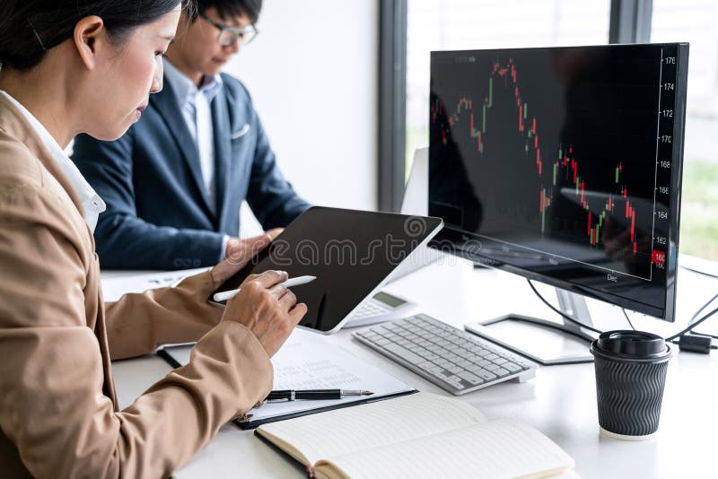 Business Team Partner Working with Computer, Laptop, Discussion and ...