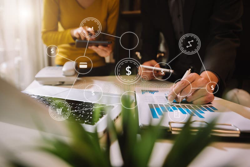 Business Team Partnership Meeting Concept. Financial Concept. Stock ...