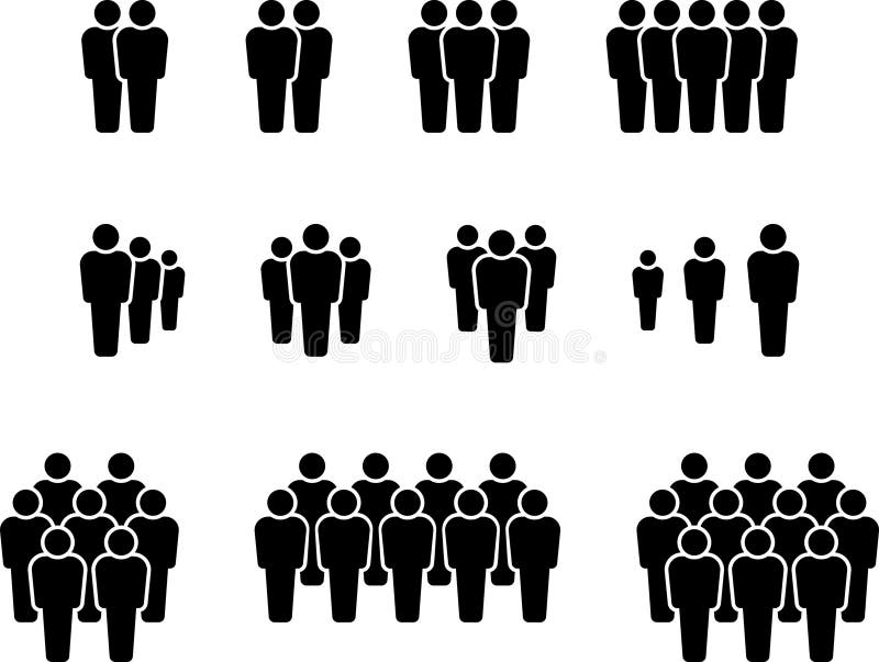 Business Team. People Group Icon Set Team Worker User. Employee People ...