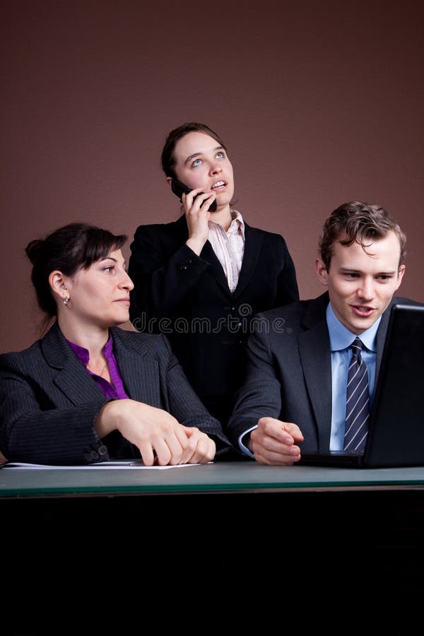 Business Team and a Phonecall Stock Photo - Image of modern ...
