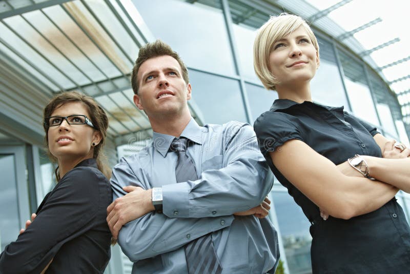 Business Team Posing Outdoor Stock Photo - Image of collar, employment ...