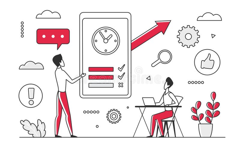 Business Team Project Management Objectives Stock Vector - Illustration ...