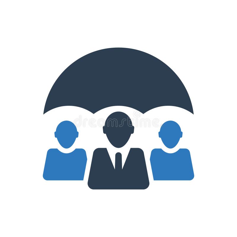 Business Team Protection Icon, Teamwork Security Icon Stock Vector ...