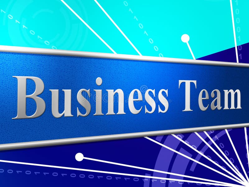 Business Team Represents Networking Unity and Commercial Stock ...