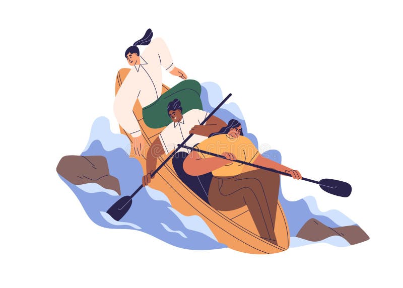 Cartoon Rowing Boat Team Stock Illustrations – 365 Cartoon Rowing Boat ...