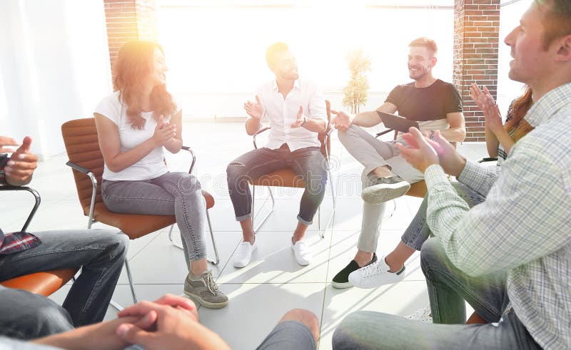Business Team at a Seminar in the Modern Office Stock Image - Image of ...