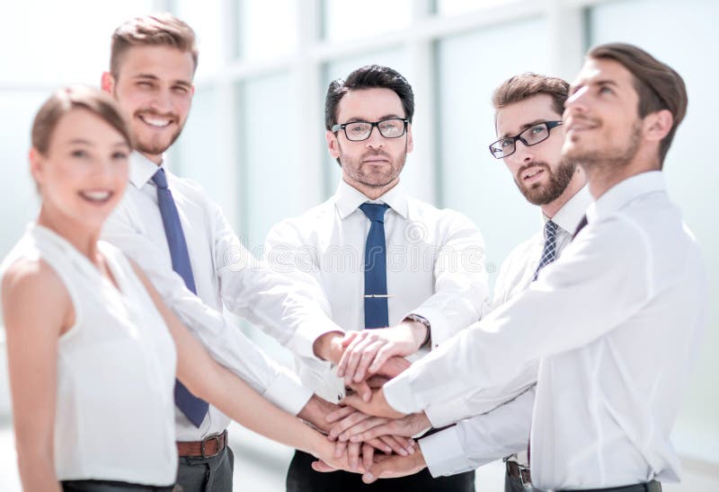 Business Team Showing Their Unity. Stock Photo - Image of concept ...