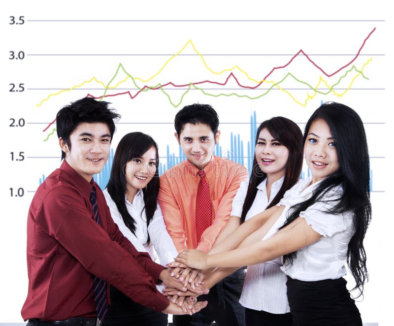 Business Team Showing Unity Stock Photo - Image of adult, chinese: 37666614