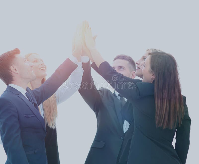 Team of Successful and Confident People Posing on a White Backgr Stock ...