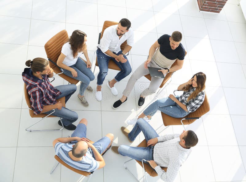 Business Team Sitting at the Session on Team Building Stock Image ...