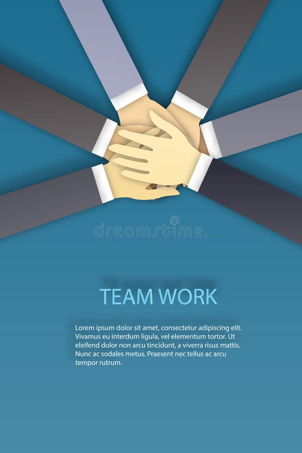 Business Team Stack Their Hands Together People Joining for Cooperation ...