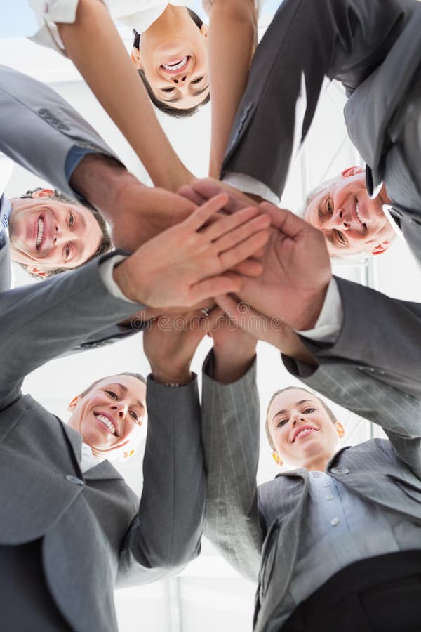 Business Team Standing Hands Together Stock Photo - Image of ...