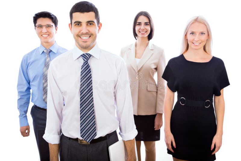 Business Team Standing in a Row Stock Photo - Image of office, manager ...