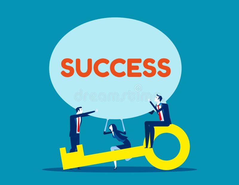 Team Holding Key Success Stock Illustrations – 237 Team Holding Key ...
