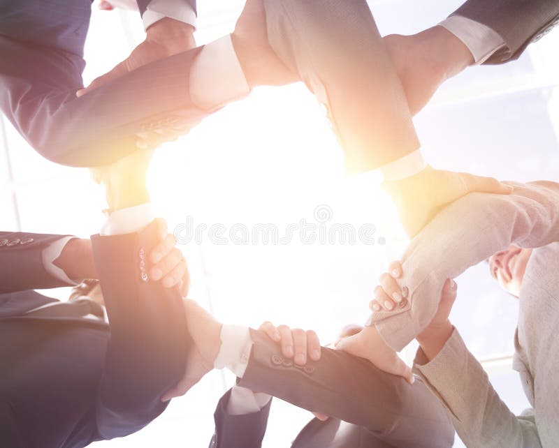 Business Team are Taking Each Other`s Hands Stock Image - Image of ...