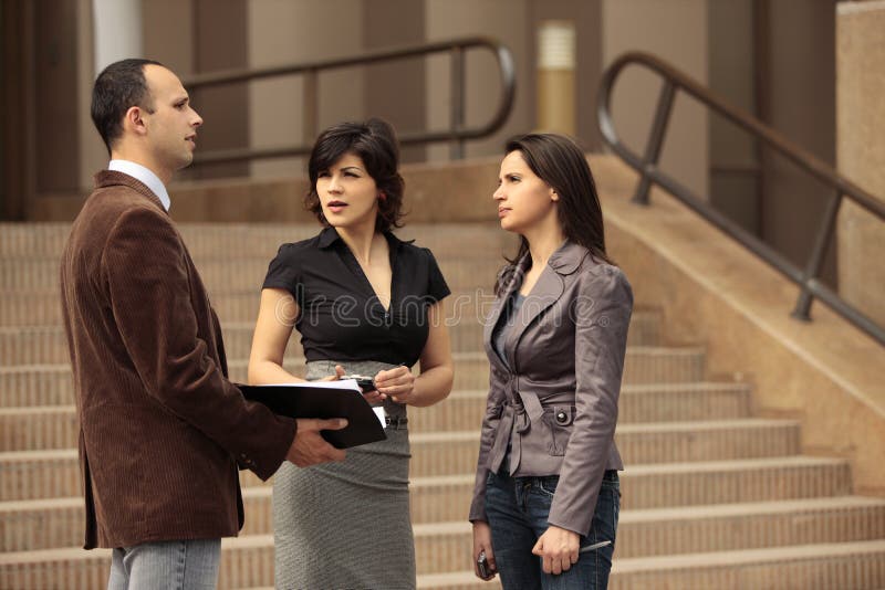 Business Team of Talking with Client Stock Image - Image of group ...