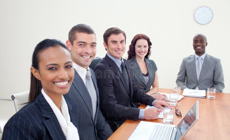Business Team Talking in a Meeting Stock Photo - Image of discussion ...
