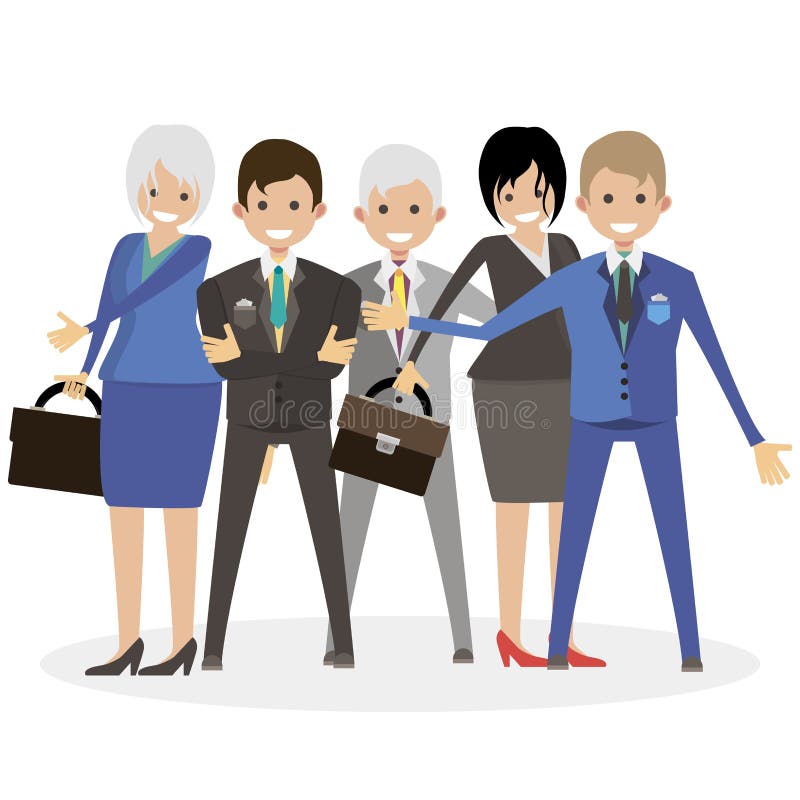 Business Team in a Teamwork with a Leader at the Head of the Chief ...