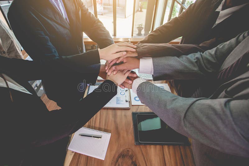 Business Team To Cooperate in the Work in the Enterprise Stock Photo ...