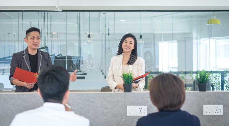 Business Team Training in Progress in a Co Working Office Stock Image ...