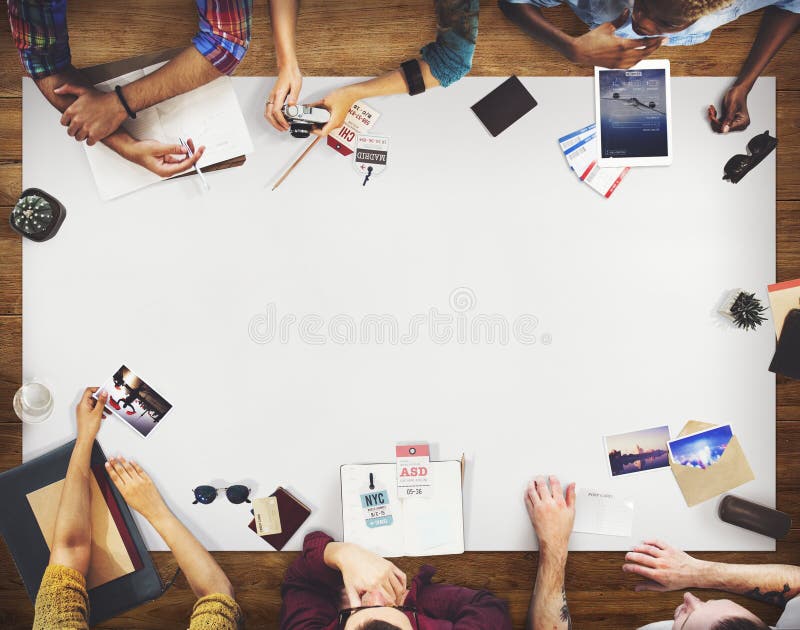 Business Team Travel Discussion Planning Concept Stock Image - Image of ...