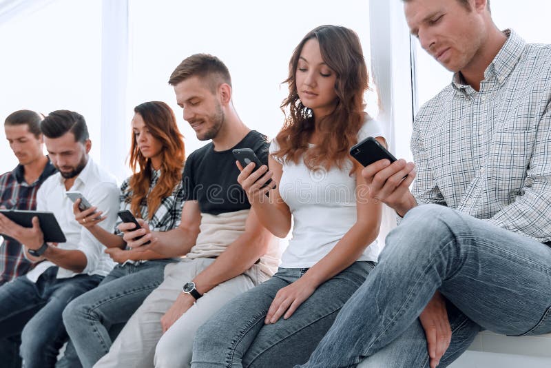 Business Team Using a Mobile Device Stock Image - Image of occupation ...