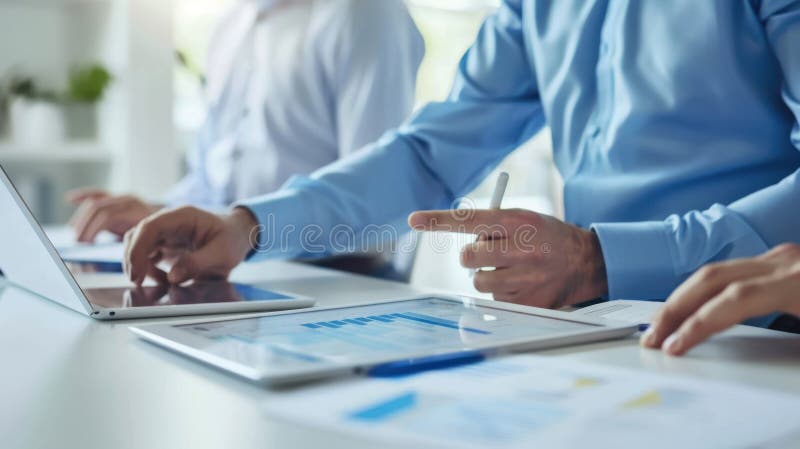 Business Team Using Tablets.AI Generated Image Stock Photo - Image of ...