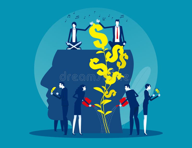 Business Team Working and Analysis. Concept Business Vector, Bulb ...