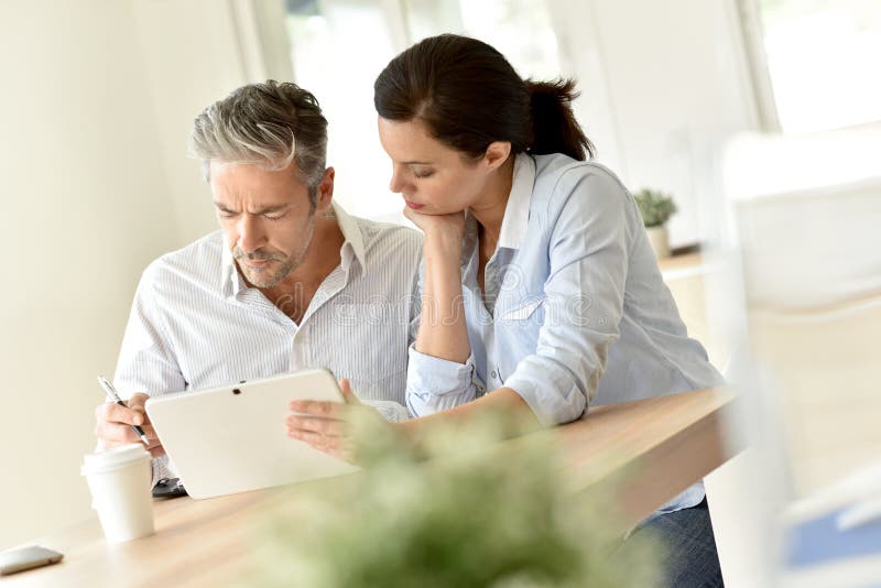 Business team at work stock image. Image of desktop, agenda - 68413357