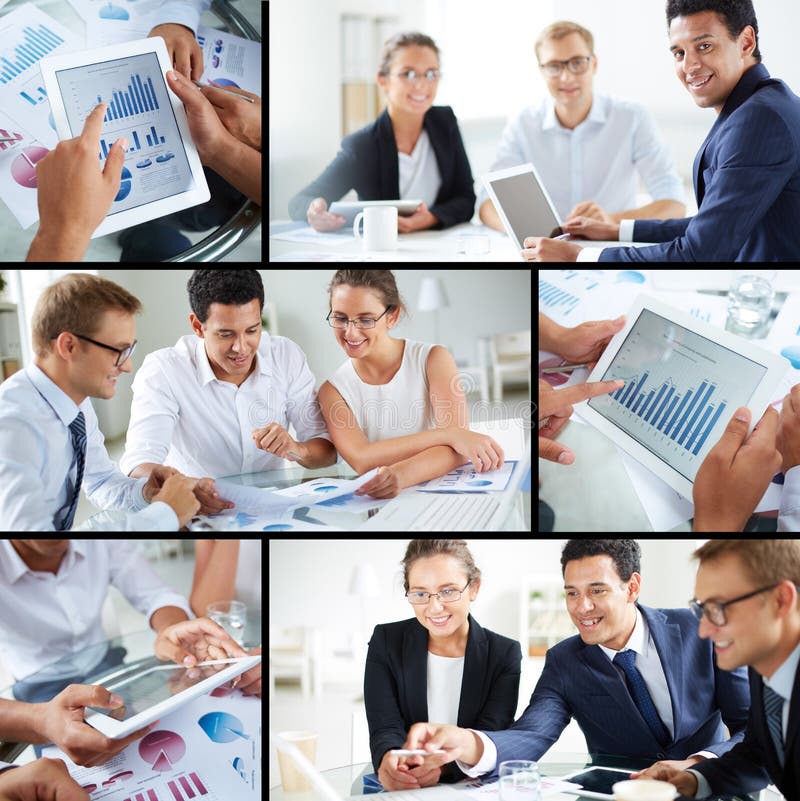 Business team at work stock image. Image of intercultural - 65706931