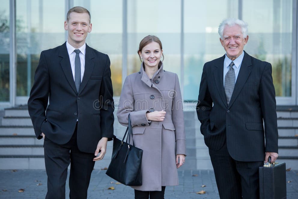 Business Team after Work in Corporation Stock Image - Image of outside ...