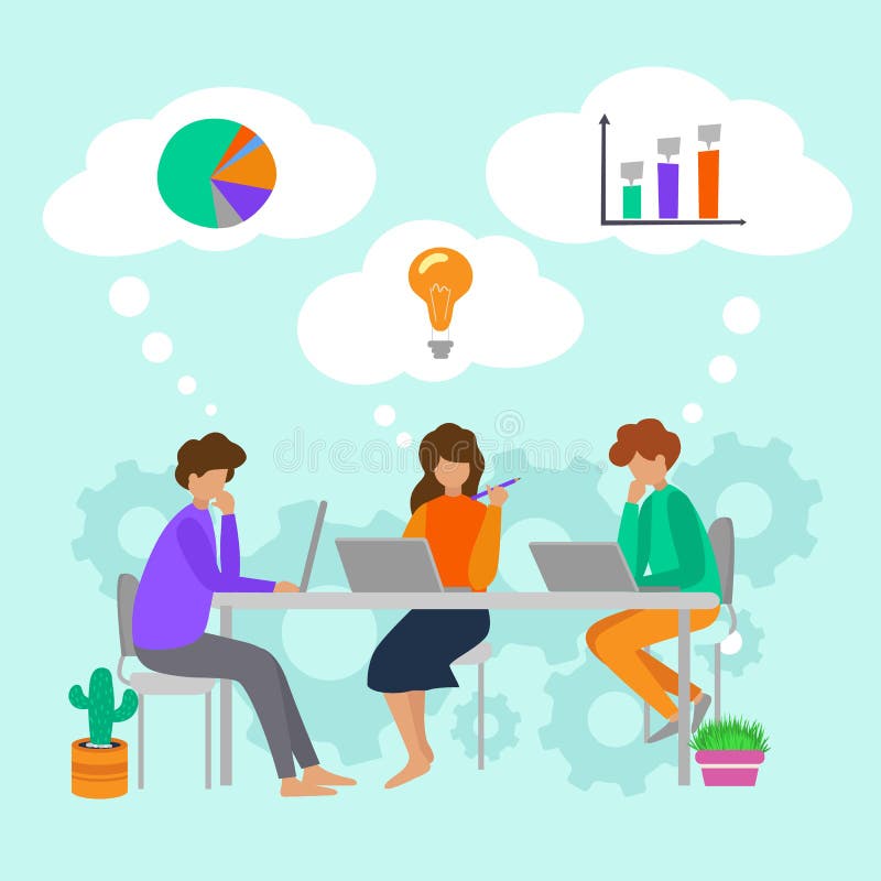 Team Brainstorming Business Stock Illustrations – 45,754 Team ...