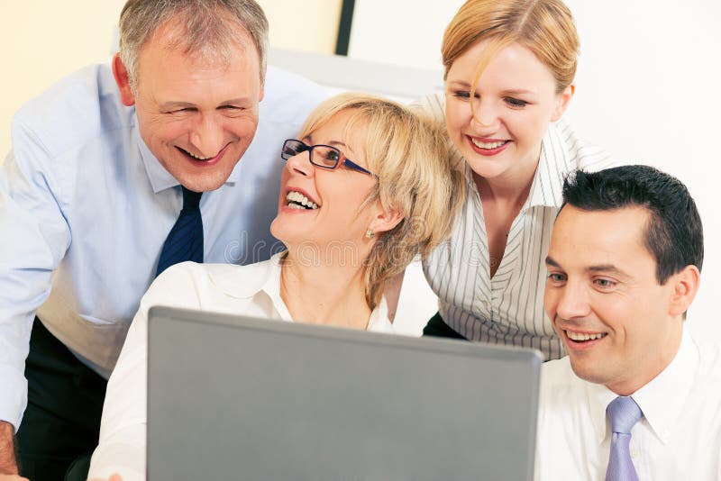 Business Team Working on Computer Stock Photo - Image of businesspeople ...