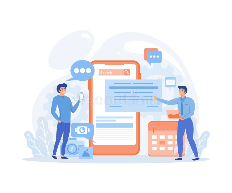 Business Team Working Concept, Digital Mobile Application Development ...