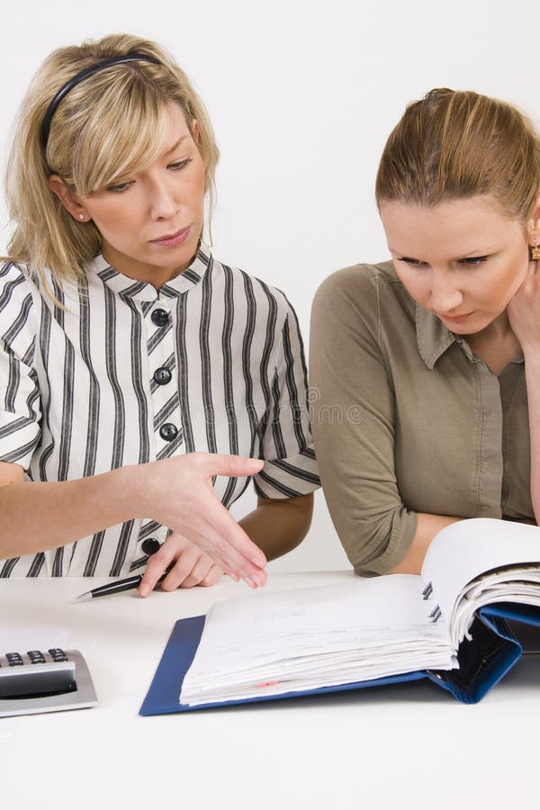Business Team Working with Documents Stock Image - Image of females ...