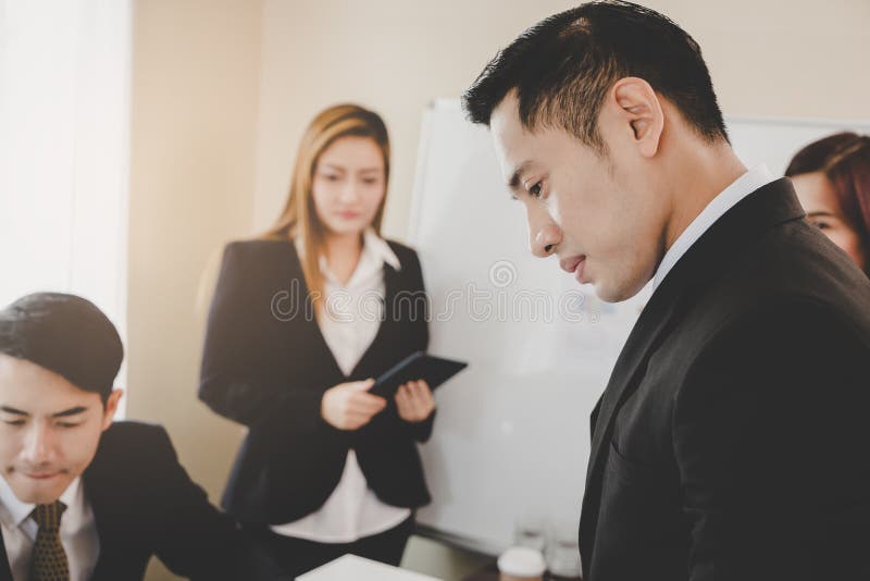 Smart Business Team Working Hard in Meeting Stock Photo - Image of plan ...