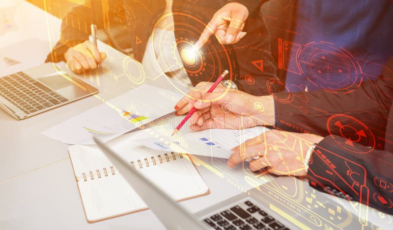 Business Team Working on Information Technology and Innovation ...