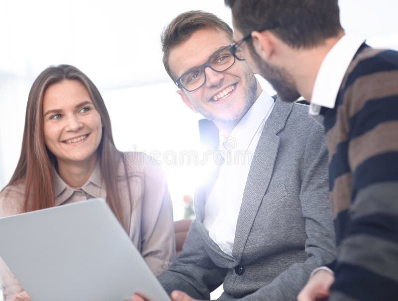 Business Team Working on Laptop Stock Photo - Image of woman, office ...