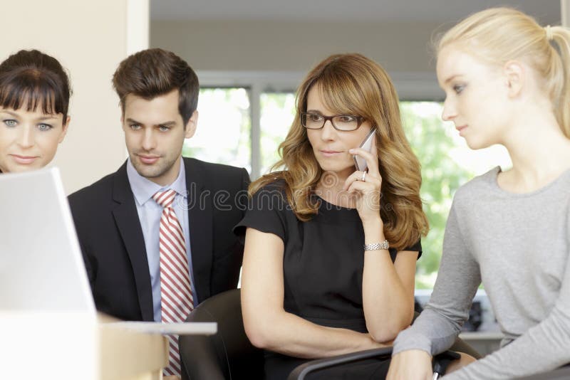 Business Team Working on Laptop Stock Image - Image of contemporary ...