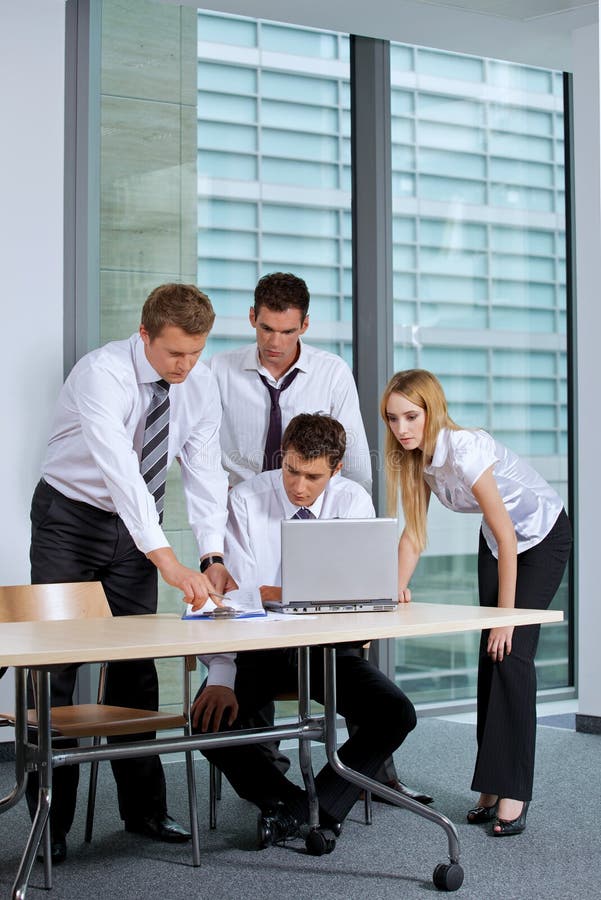Business Team Working in Office Stock Photo - Image of shirt, front ...