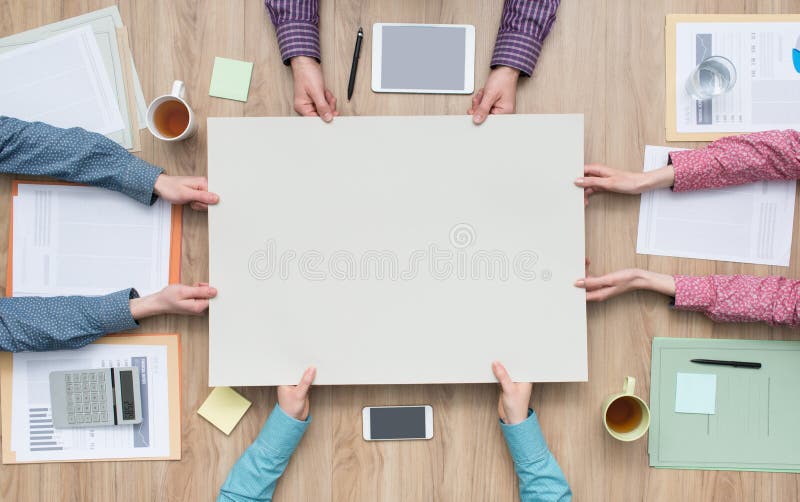 Business Team Working on a Project Stock Photo - Image of desktop ...