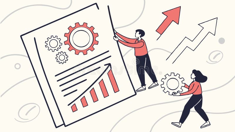 Business Team Working on Report Data Analysis Graphic, Vector Design ...