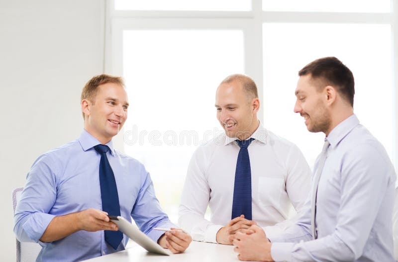 Business Team Working with Tablet Pc in Office Stock Photo - Image of ...