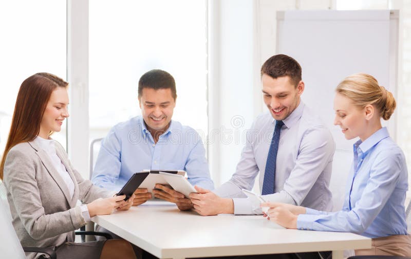 Business Team Working with Tablet Pc in Office Stock Image - Image of ...