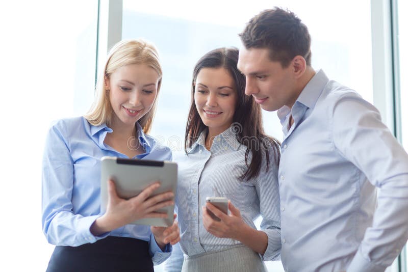 Business Team Working with Tablet Pcs in Office Stock Photo - Image of ...